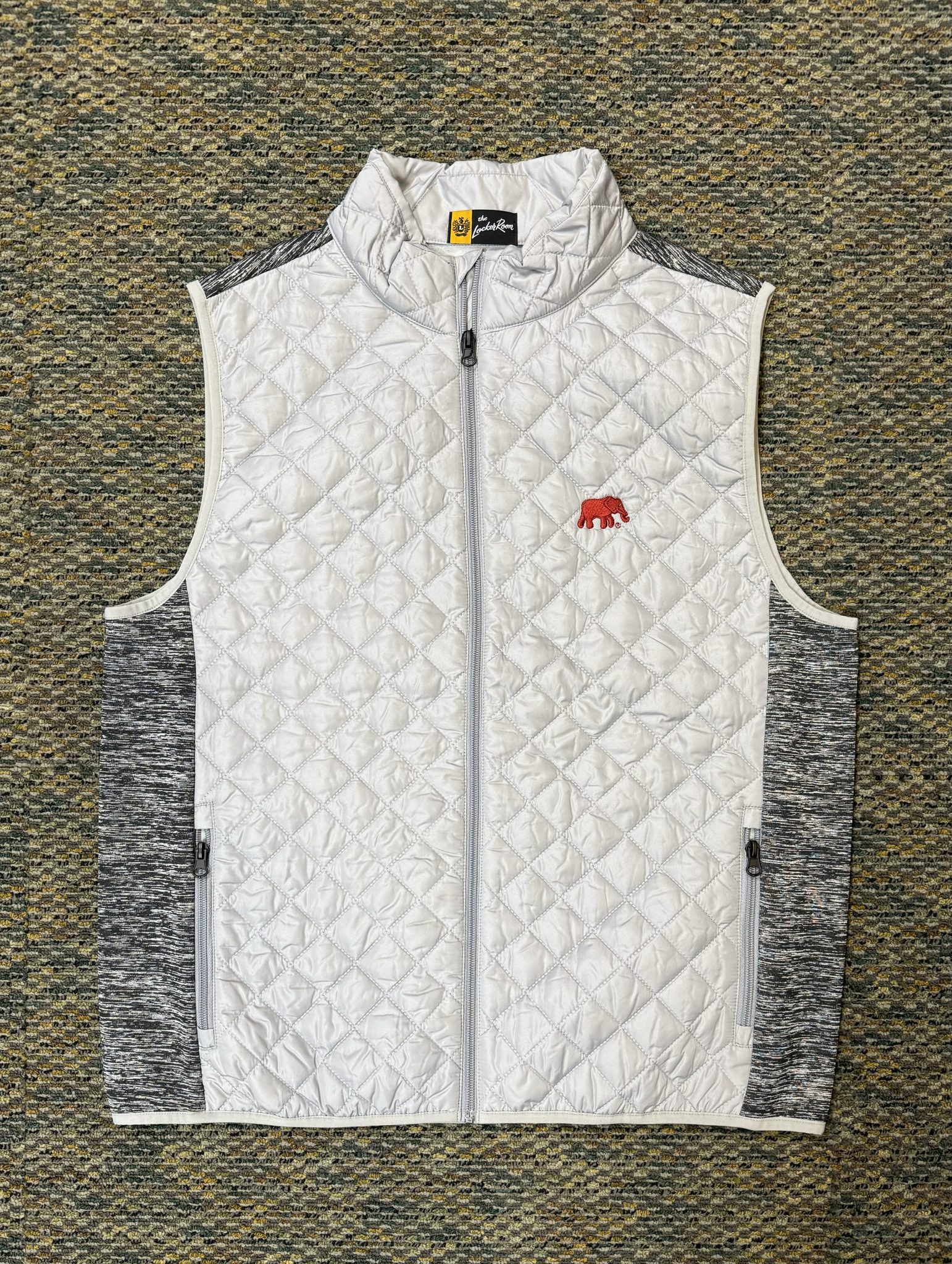 The Locker Room | Locker Room Grey Quilted Elephant Vest