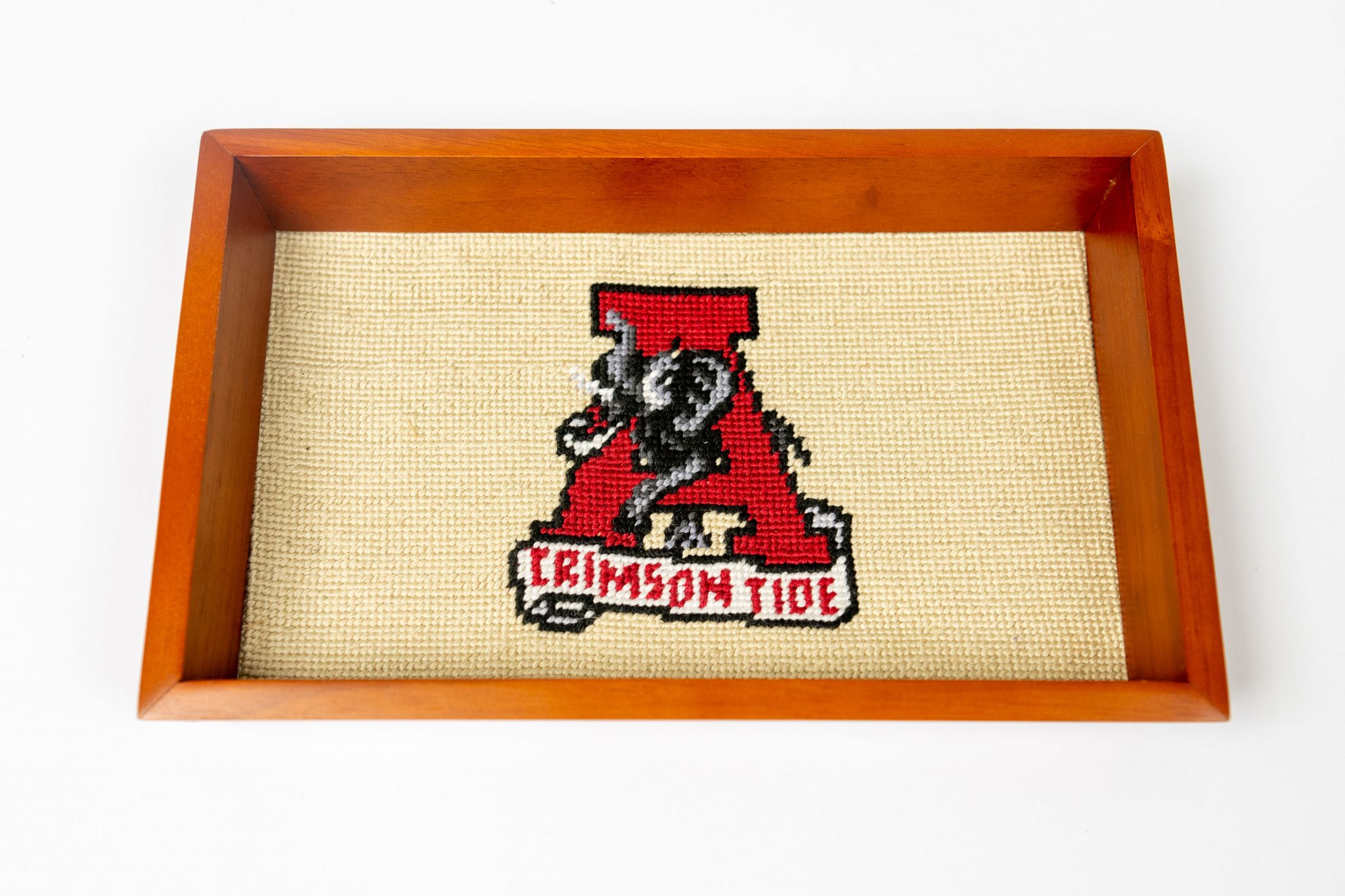 The Locker Room | Smathers & Branson Vault “A” Needlepoint Valet Tray