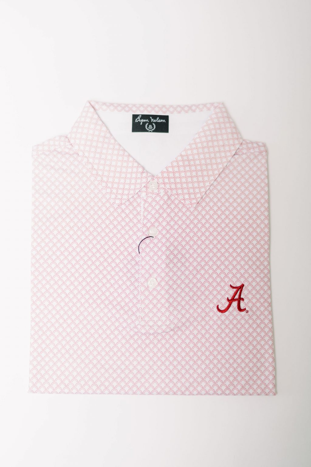 The Locker Room | White Geometric Script “A” Knit